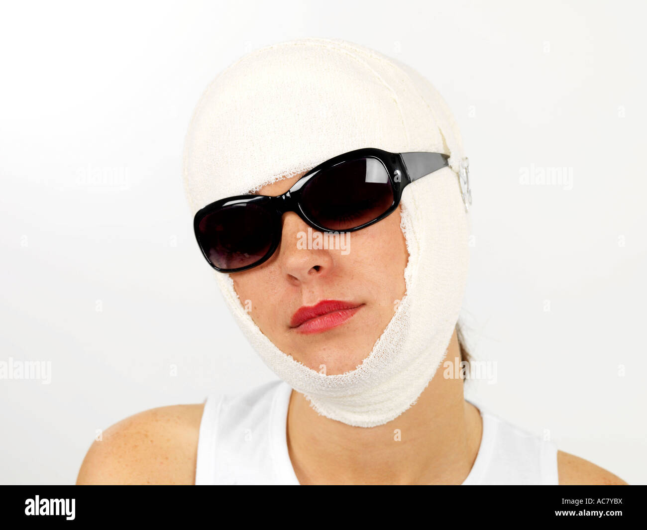 Young Woman Recovering From Surgery Model Released Stock Photo - Alamy