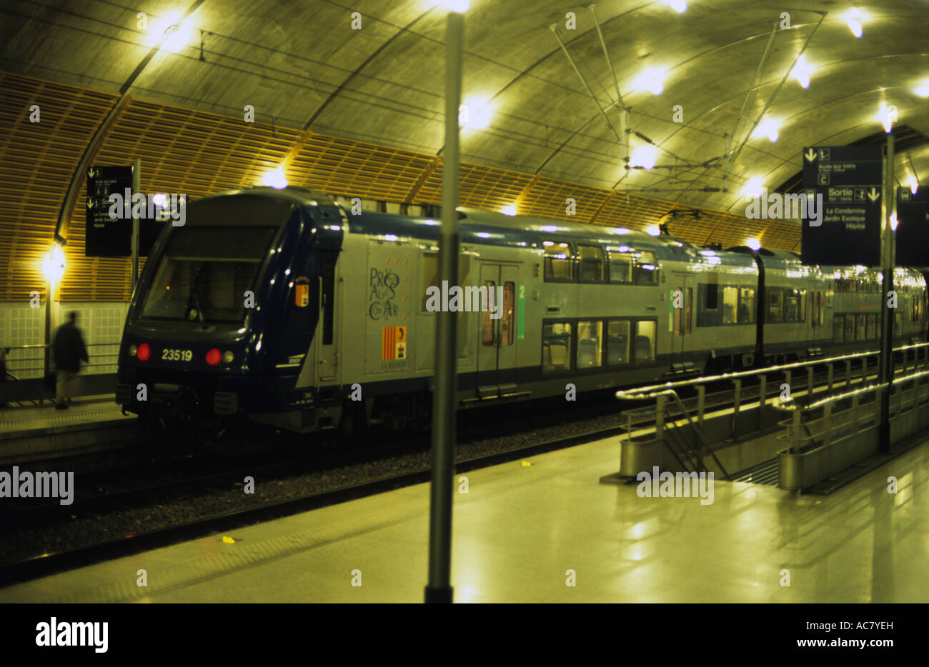 Local passenger train, Monaco, France Stock Photo - Alamy