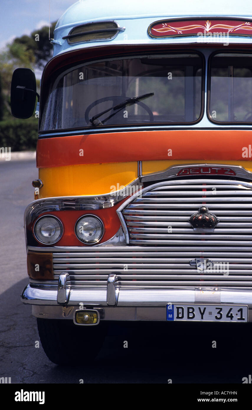 Deutz bus, used on a public service route in Malta Stock Photo - Alamy