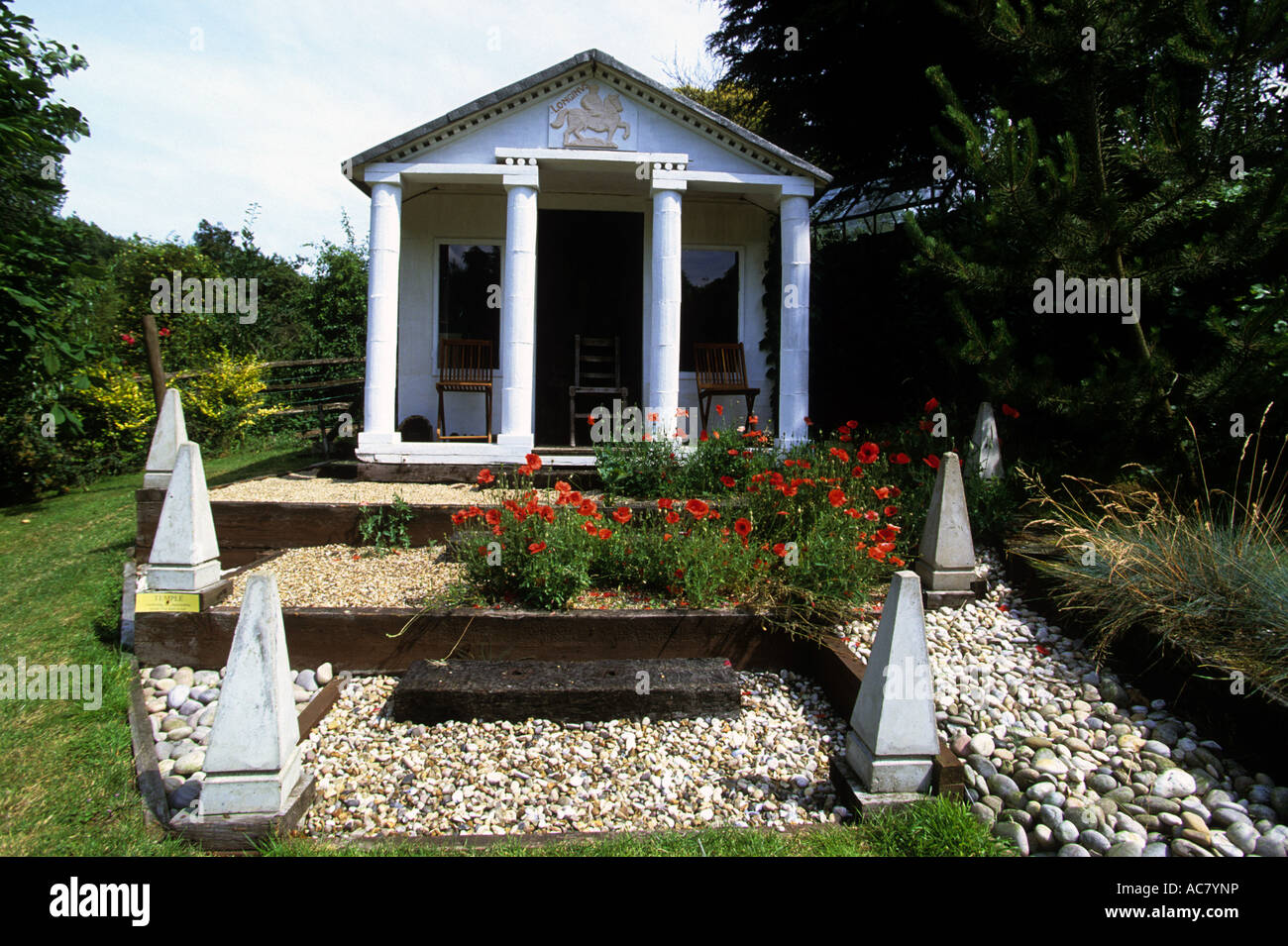 A replica of a Roman temple used a shed in the garden of a house ...