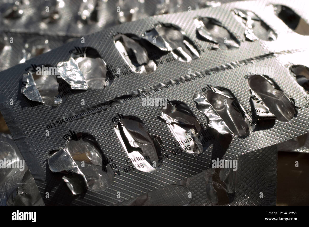 Empty pharmaceutical blister packaging Stock Photo - Alamy