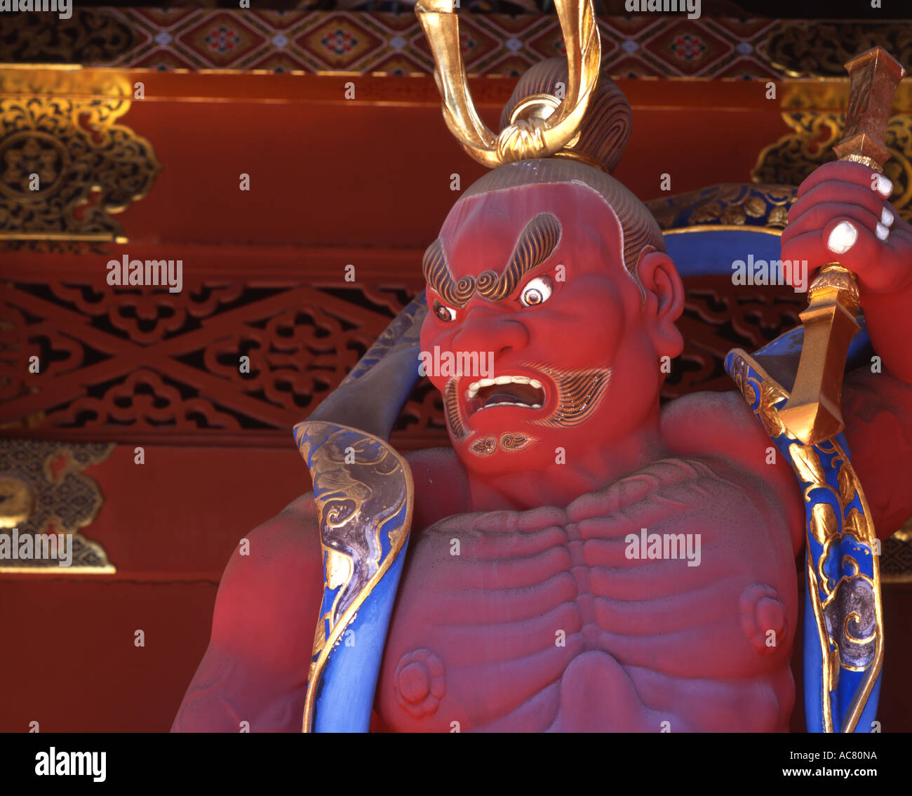 Nio Guardian in the Niomon Gate at Iemitsu Taiyuin Temple ( Rinnoji ...