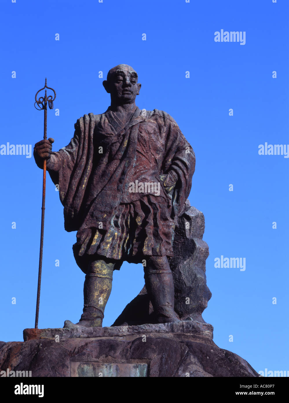 Statue of Buddhist priest Shodo Shonin Nikko's founder near Rinno-ji ...