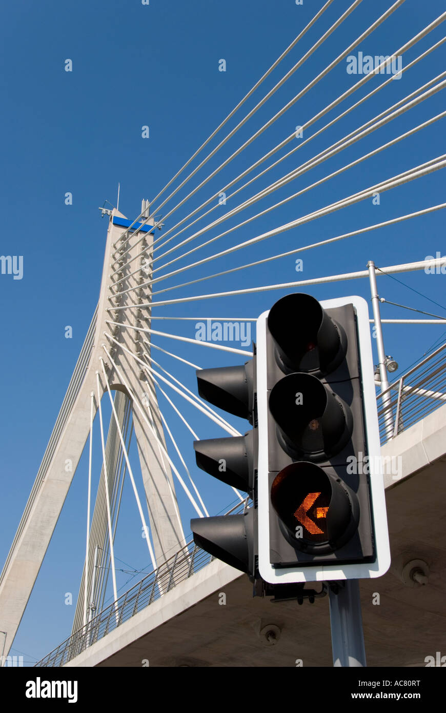 Turn Left At The Bridge Stock Photo - Alamy