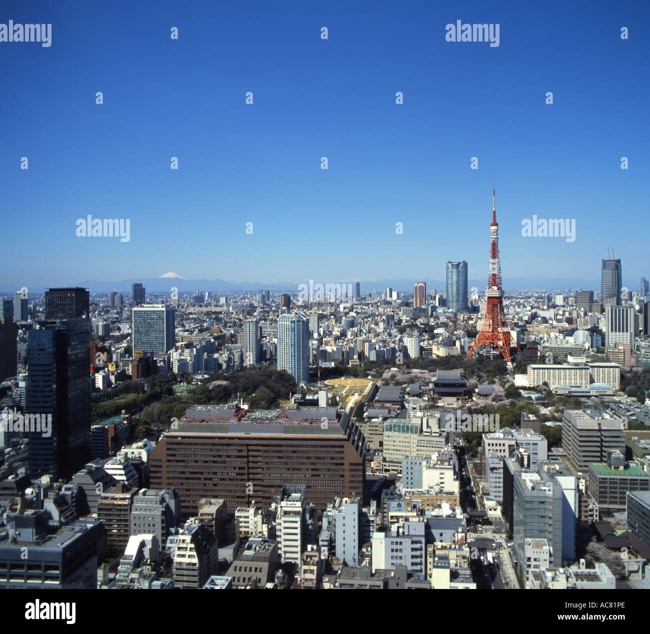 Tokyo Tower and city skyline Stock Photo - Alamy