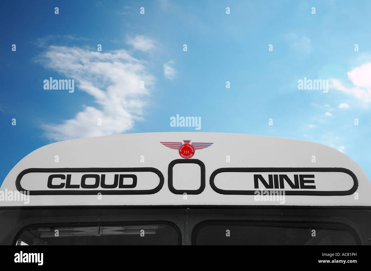 cloud nine bus and sky Stock Photo - Alamy