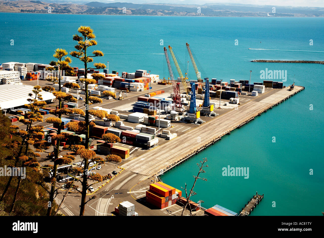 port of napier from bluff hill hawkes bay Stock Photo - Alamy