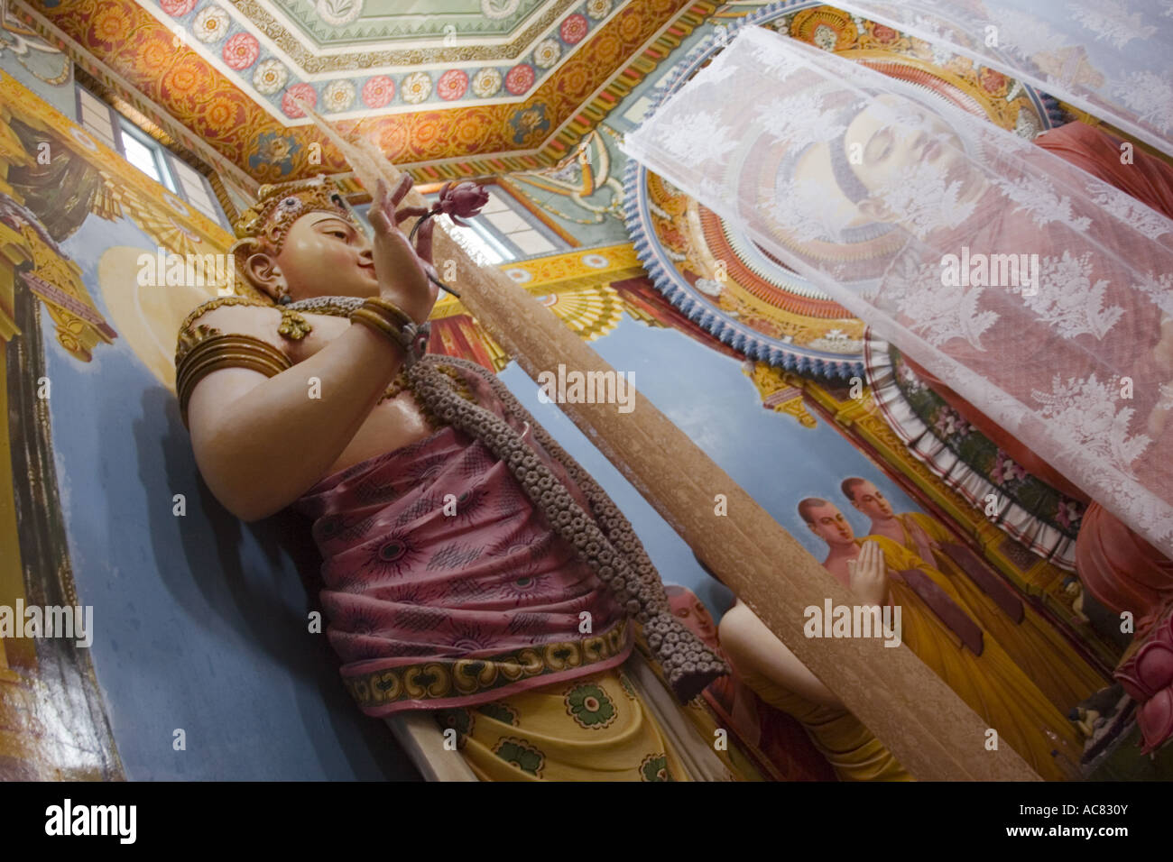 Interior of Buddhist temple in Bentota Sri Lanka Stock Photo - Alamy