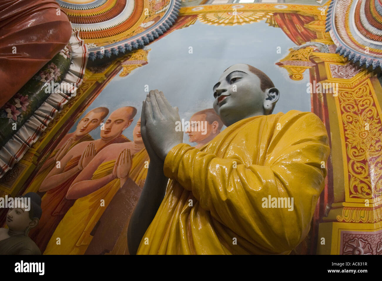 Interior of Buddhist temple in Bentota Sri Lanka Stock Photo - Alamy
