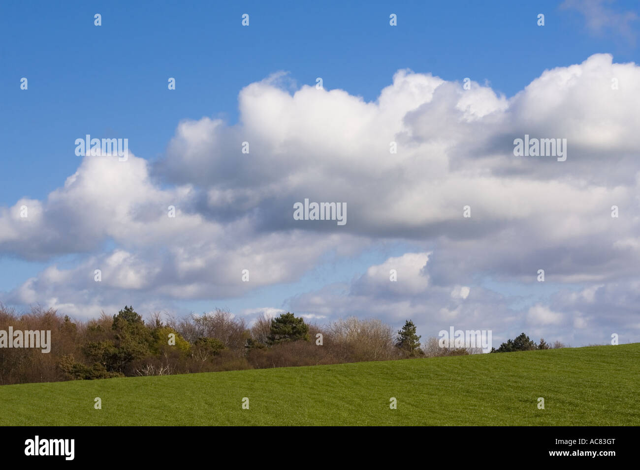 English landscape with blue sky and clouds Stock Photo - Alamy