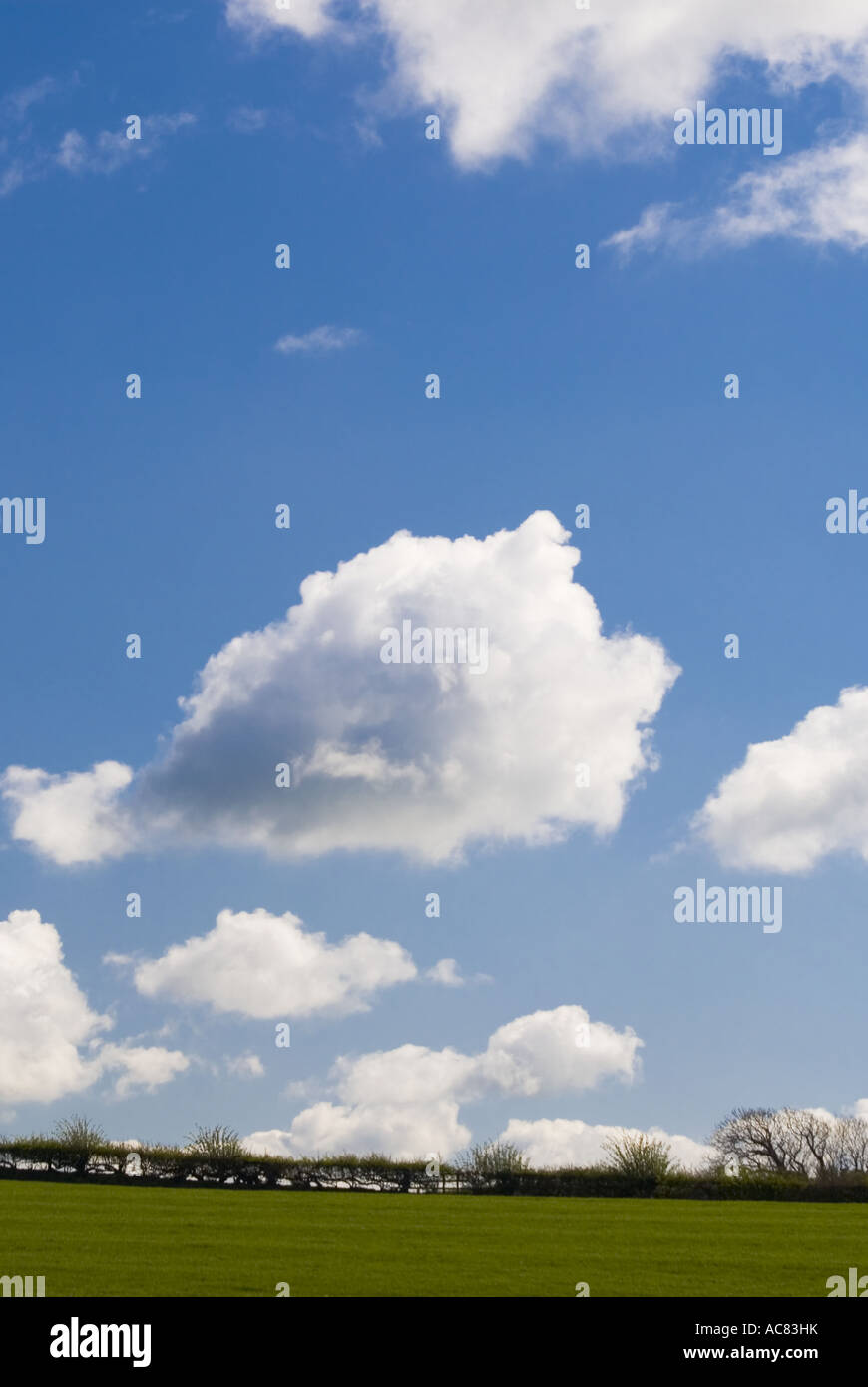English landscape with blue sky and clouds Stock Photo - Alamy