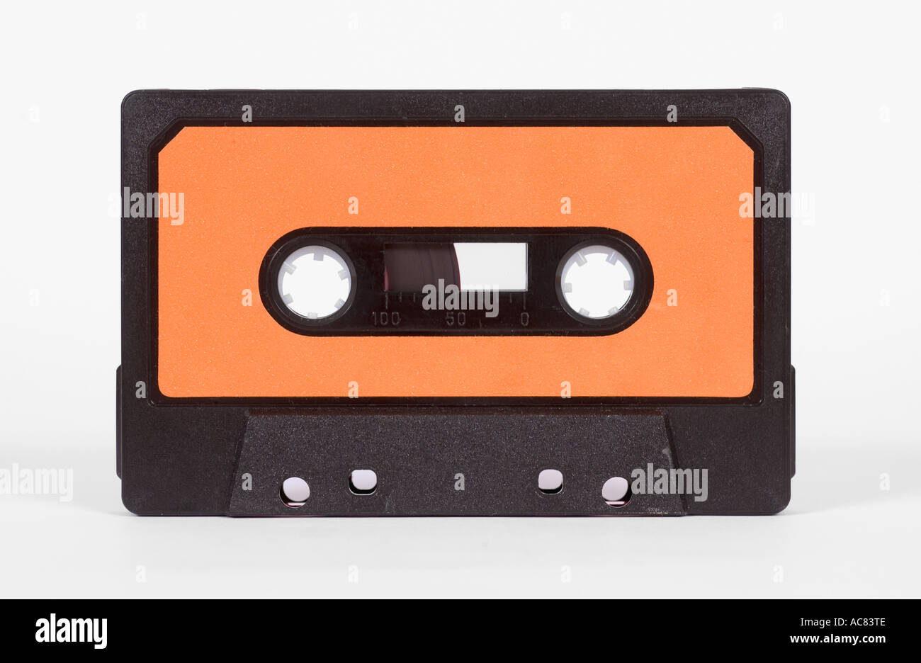 old orange tape cassette Stock Photo - Alamy