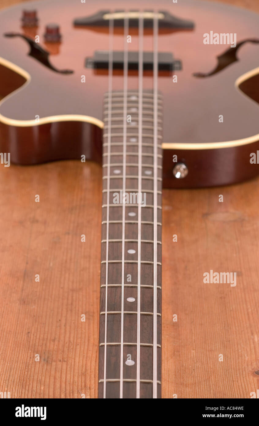 detail of a bass guitar Stock Photo - Alamy