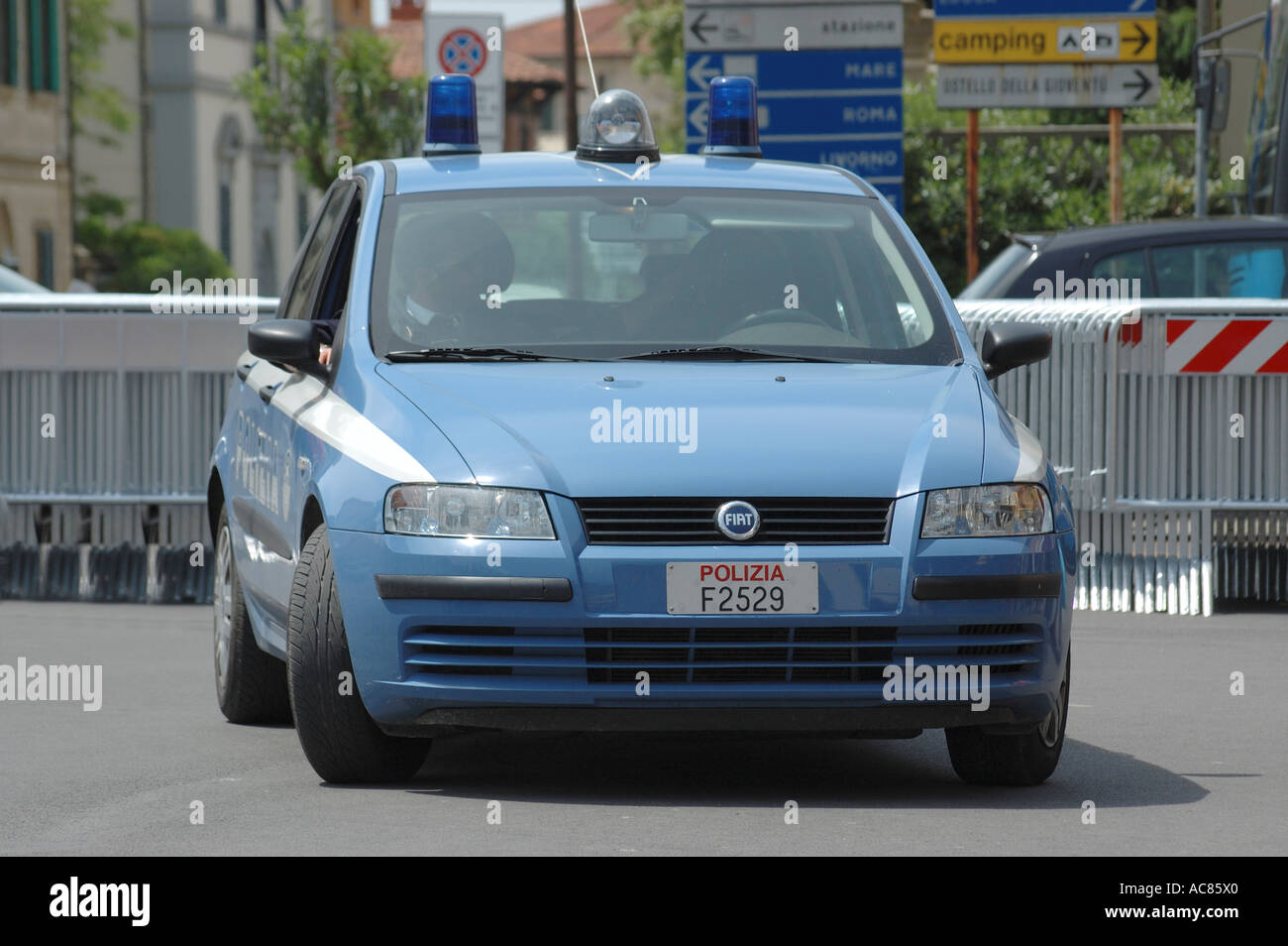 Italian police patrol car Stock Photo - Alamy