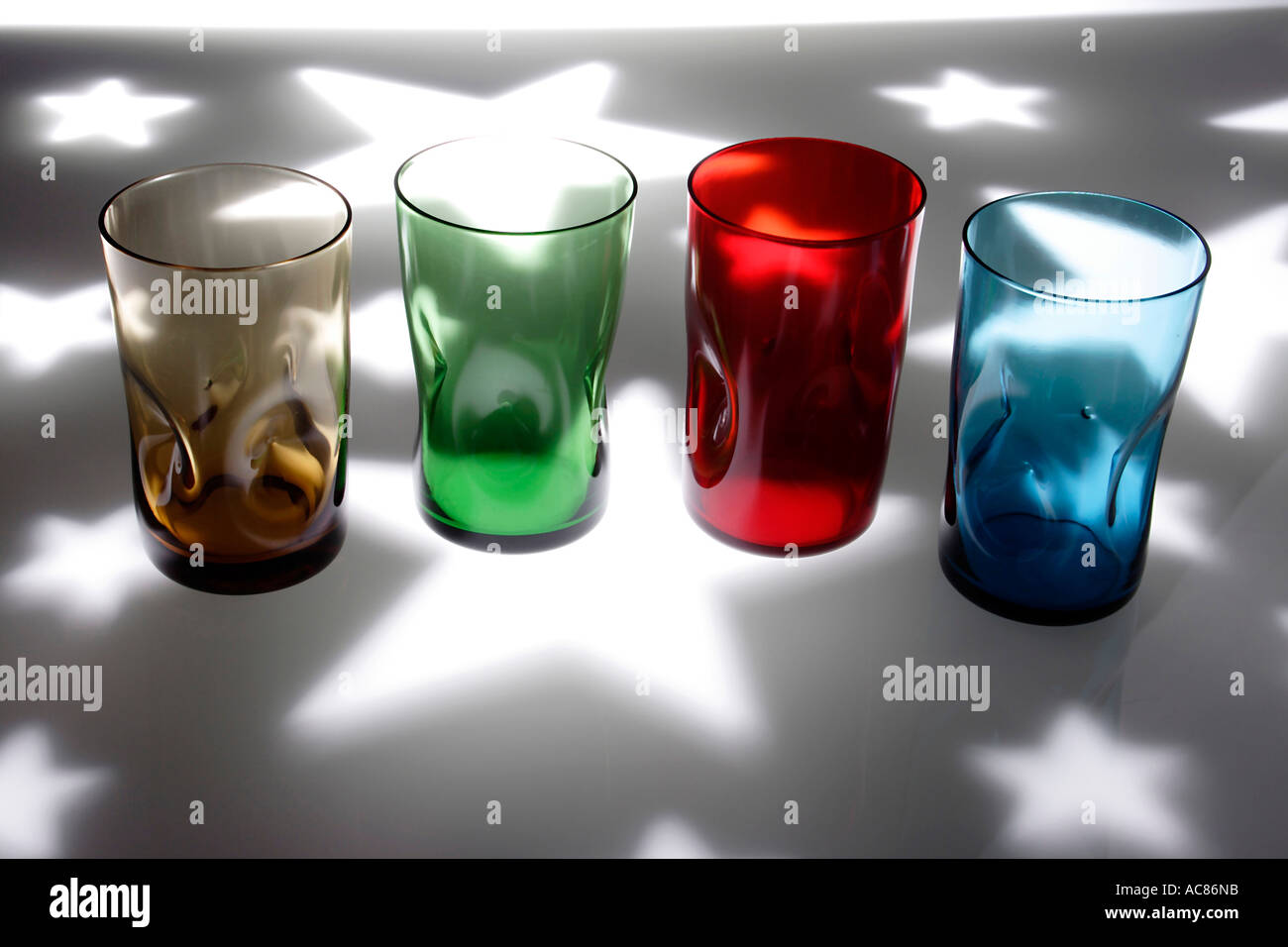 White and colored glassware hi-res stock photography and images - Alamy