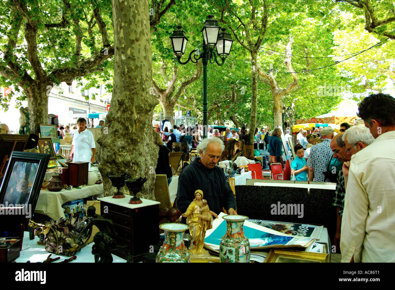 Market at the Place des Lices St Tropez Provence EDITORIAL USE ONLY ...