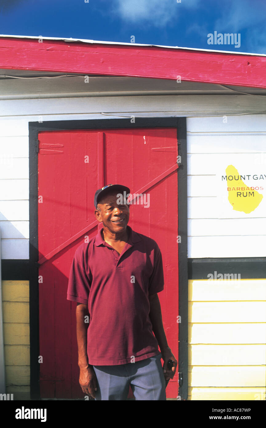 Man outside bar Bathsheba Barbados Stock Photo - Alamy