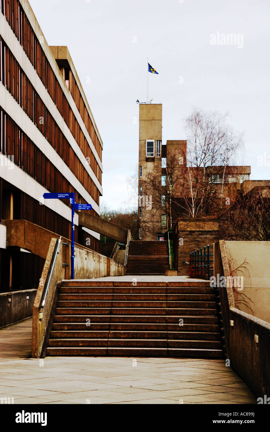 University of East Anglia (UEA) concrete architecture Stock Photo - Alamy