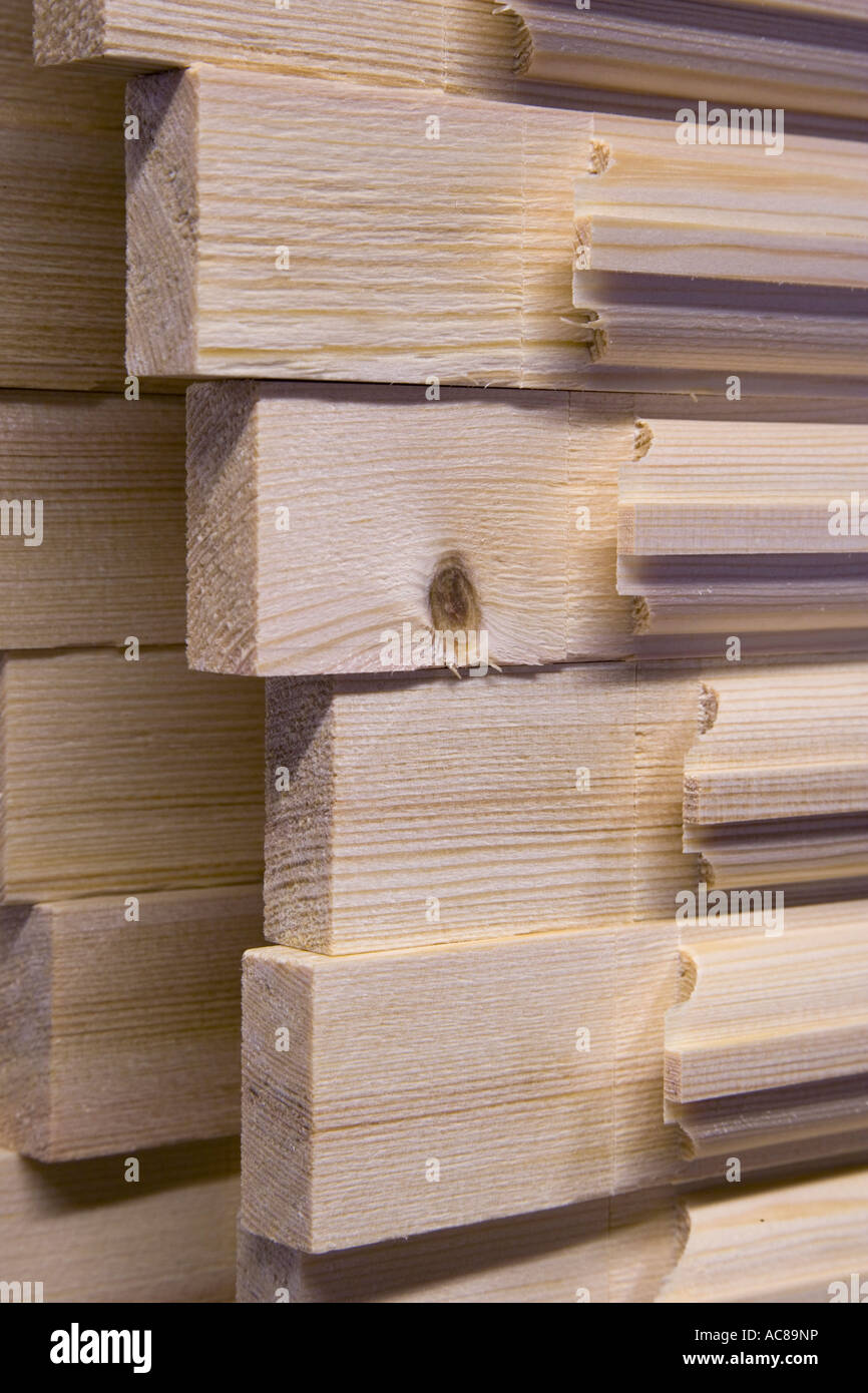 Tenon Joints on Glazing bars in a Joinery factory Stock Photo - Alamy