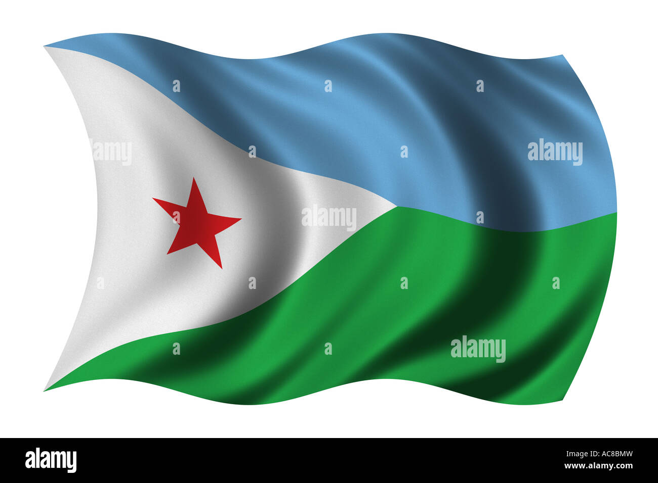 Flag of Djibouti Stock Photo - Alamy