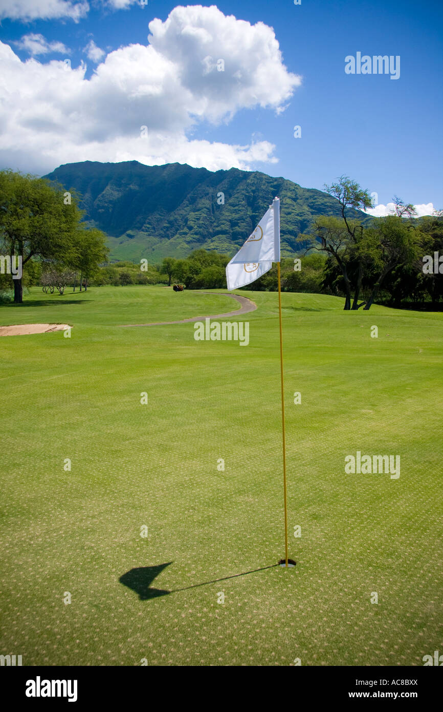 Gold course Oahu, Hawaii Stock Photo - Alamy
