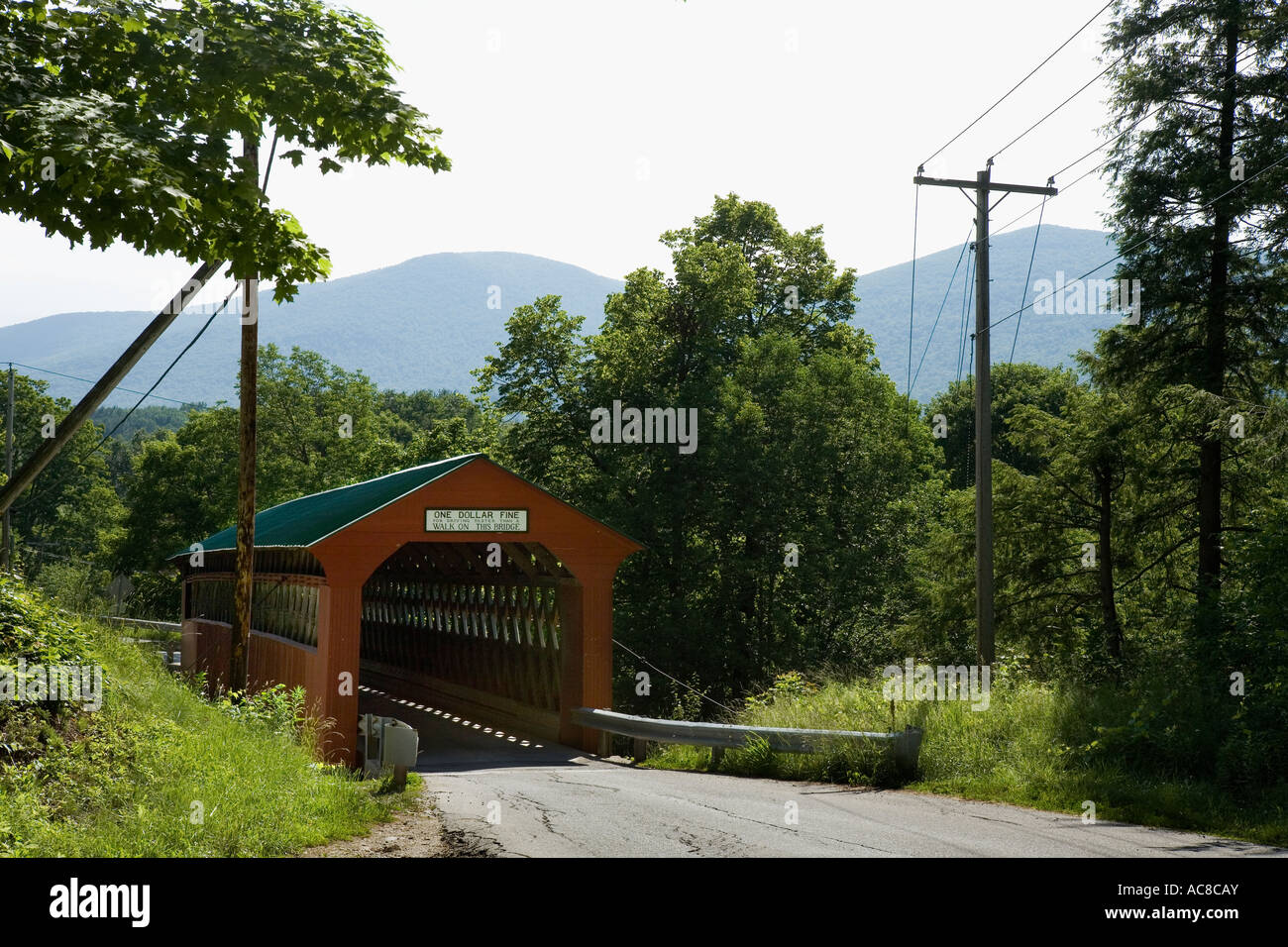 Covered bridge Chiselville Vermont Bennington County Taconic Mountains ...