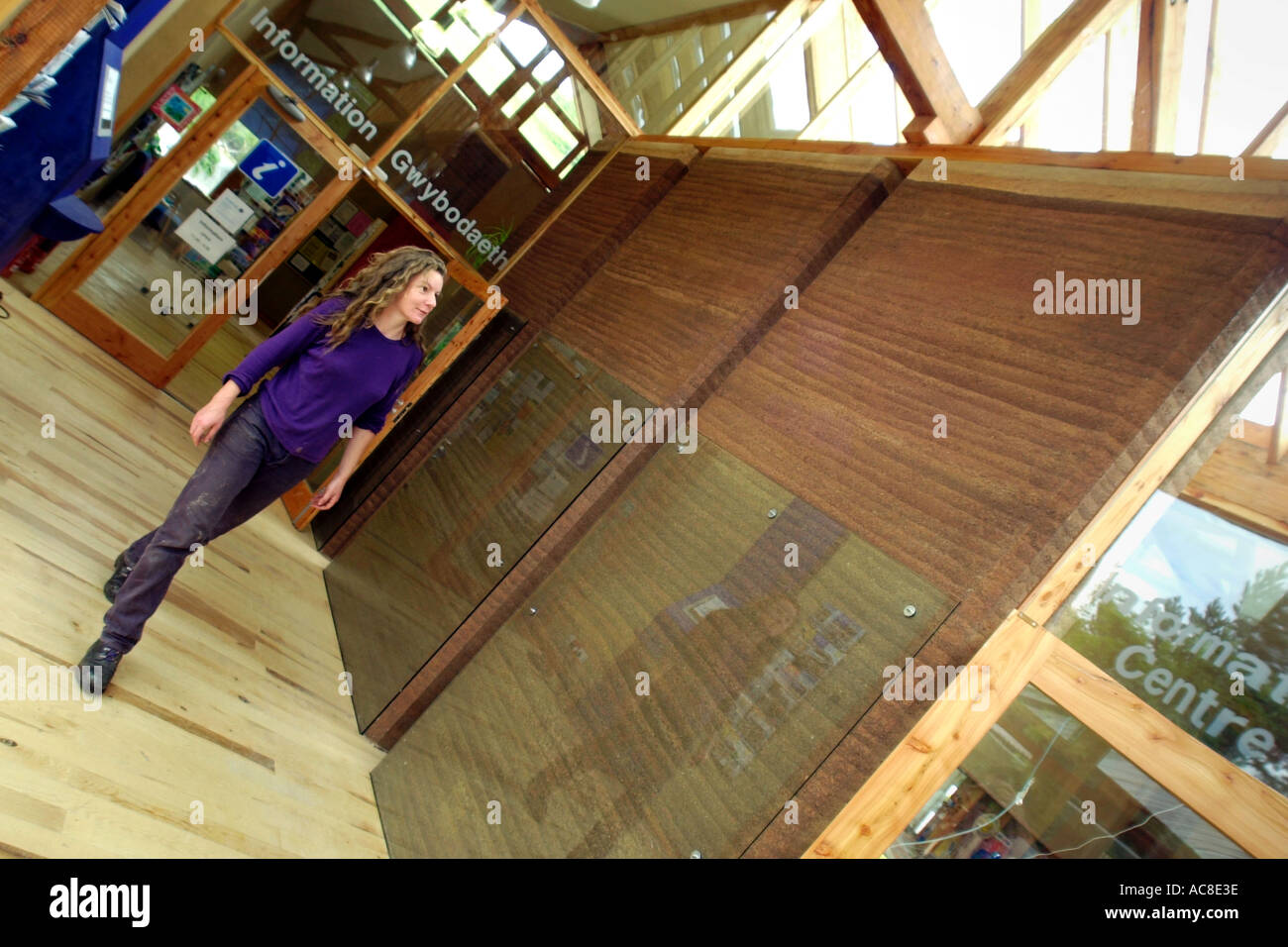 Visitor information centre built with rammed earth walls at Centre for ...