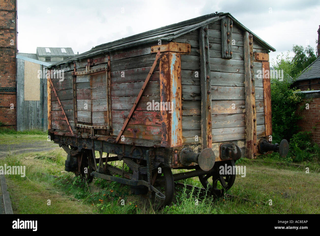 Old railway wagon decay salt work transport timber rust rot iron ...