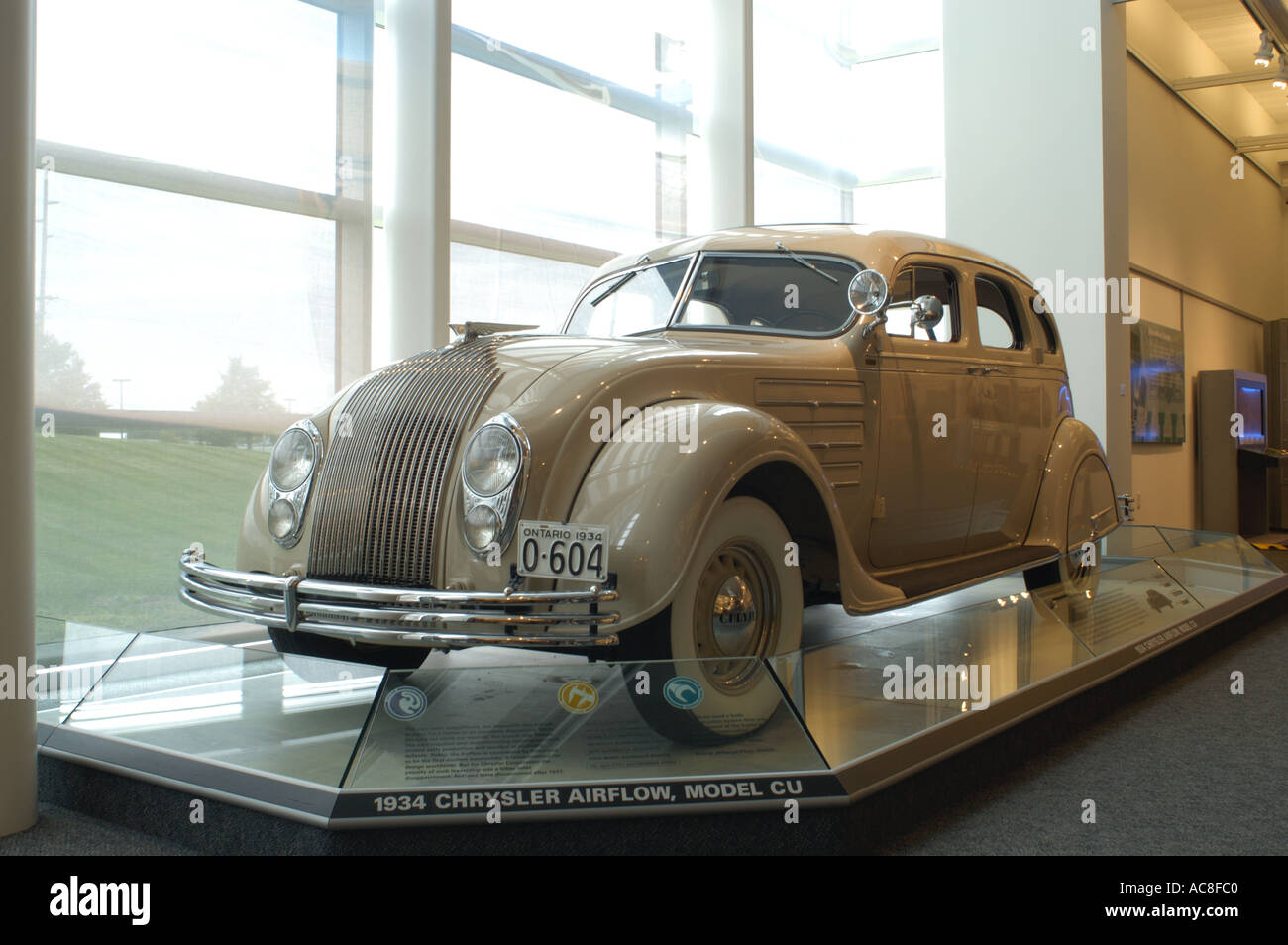 1934 Chrysler Airflow Model CU at the Walter P Chrysler Museum in Auburn Hills Michigan Stock ...