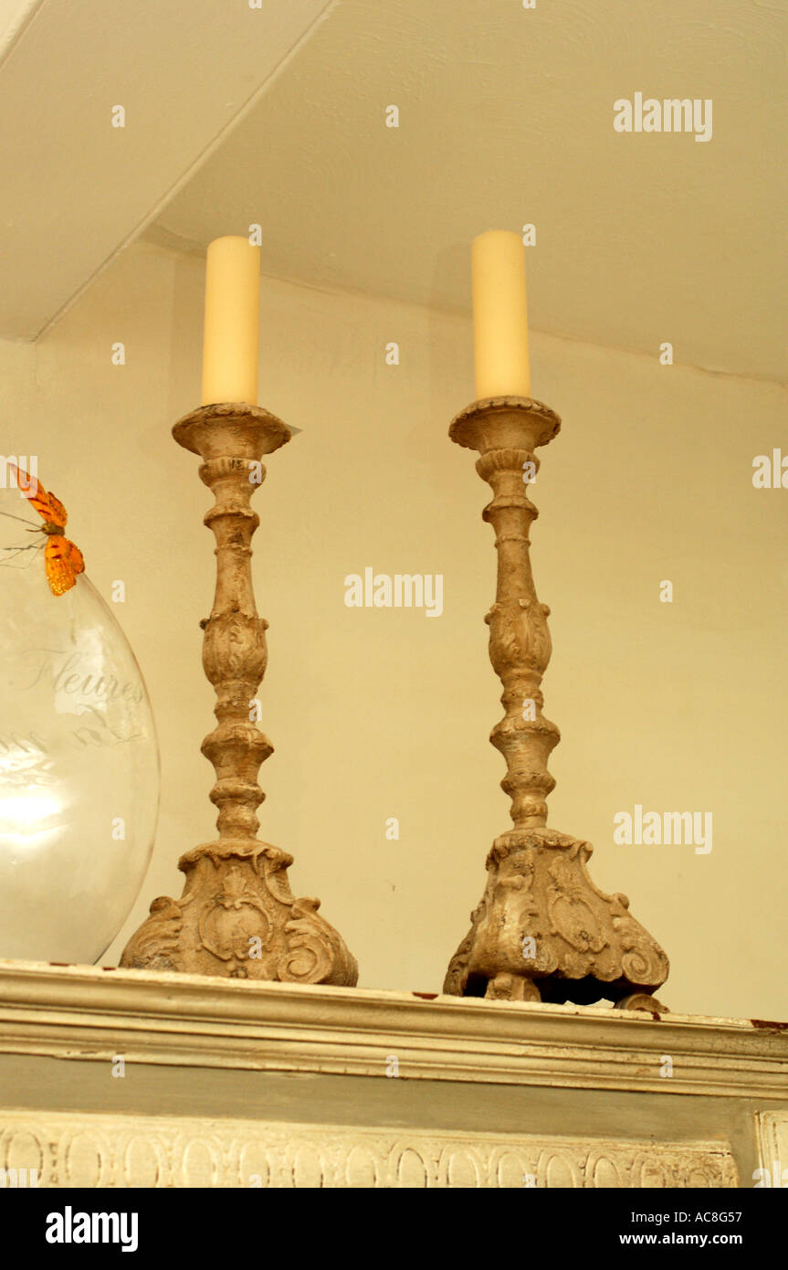 Old Fashioned Candlesticks Stock Photo - Alamy