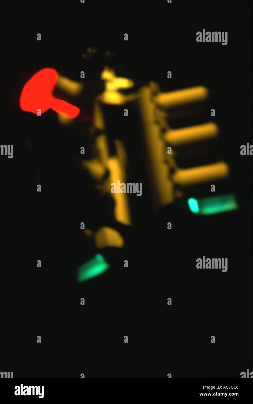 Brooklyn traffic light at night Stock Photo - Alamy