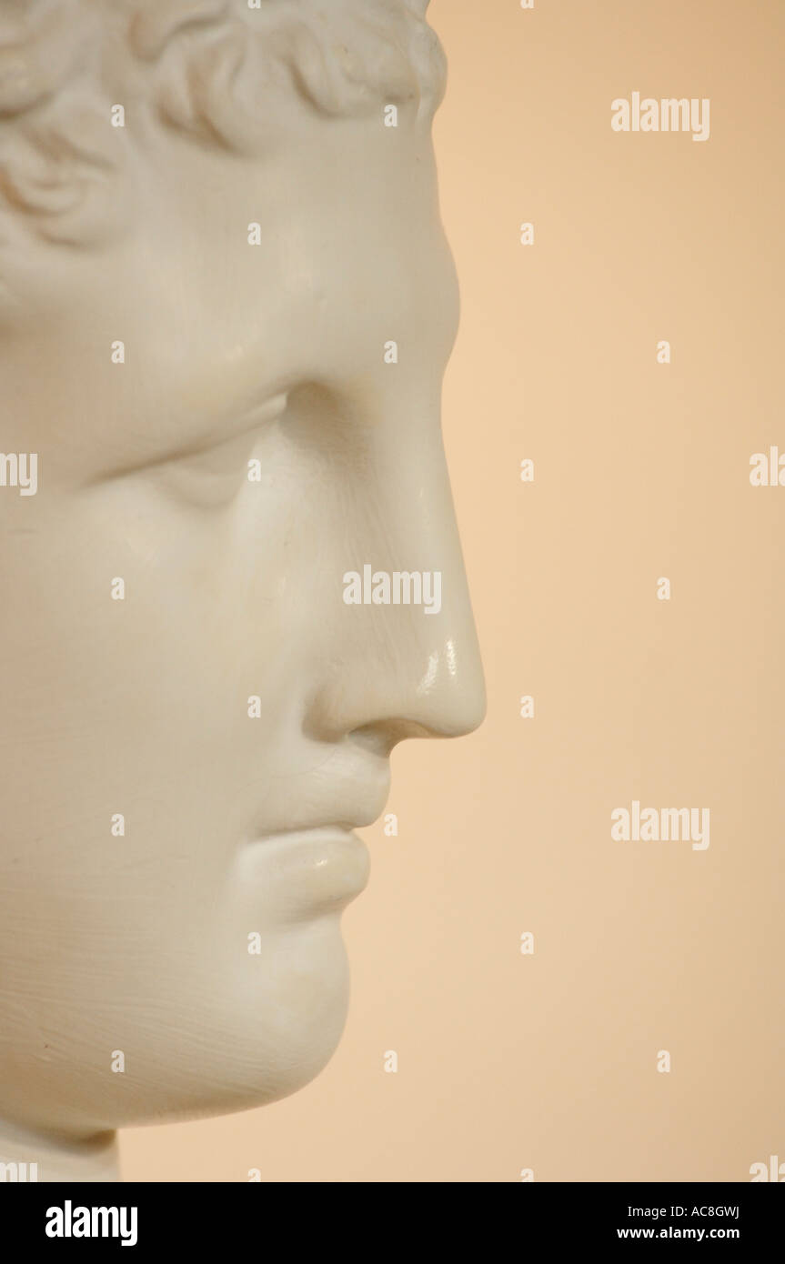 Statue bust and face Stock Photo - Alamy