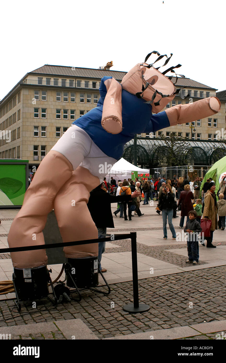 FIFA 2006 Germany Tour. Inflatable football player Stock Photo - Alamy