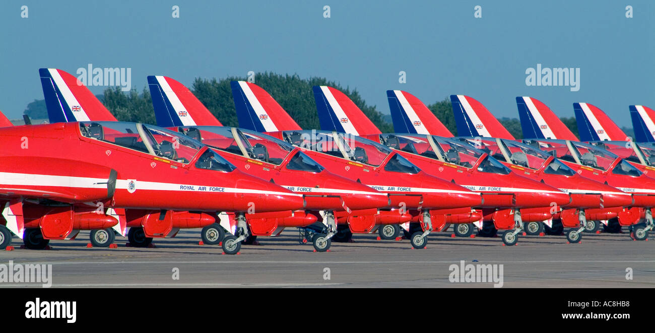Precise on the ground and in the air The RAF Red Arrows aerobatic team ...