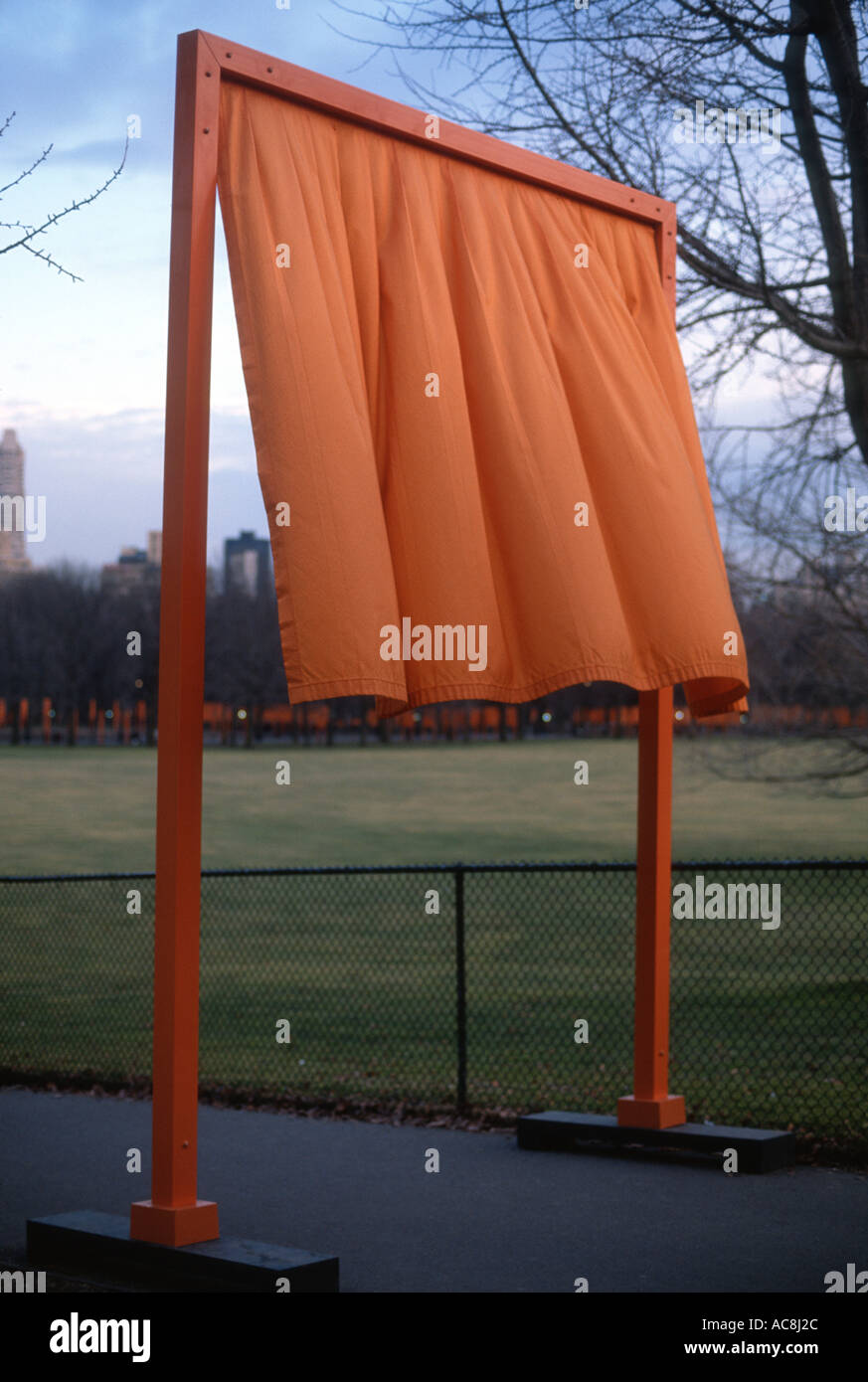 Central Park art installation The Gates idealized gate and Sheeps ...