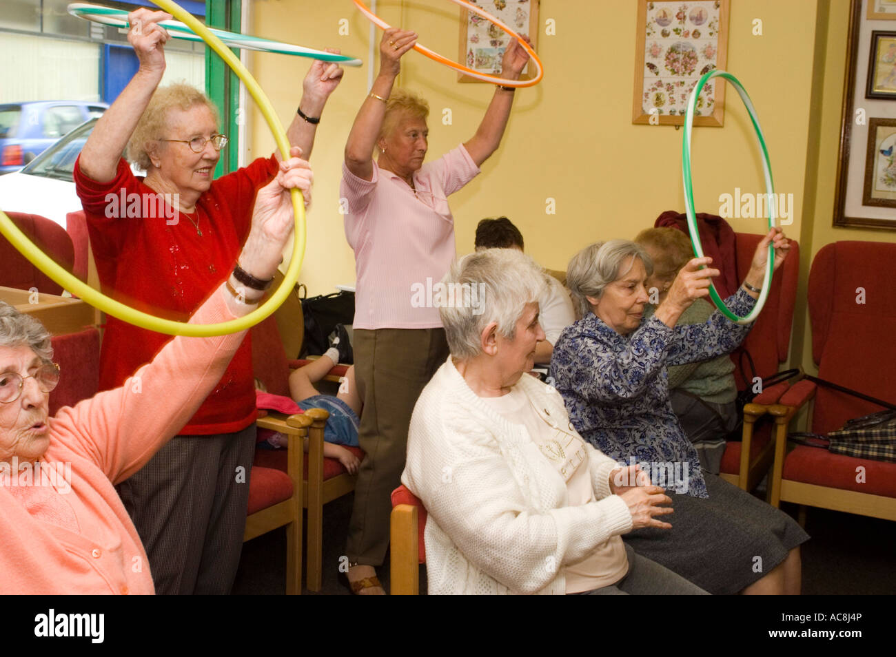 Exercise Class for Senior Citizens Stock Photo - Alamy