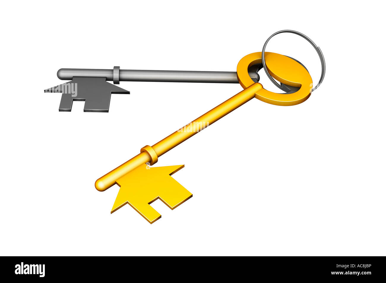 Yellow house keys cutout hi-res stock photography and images - Alamy