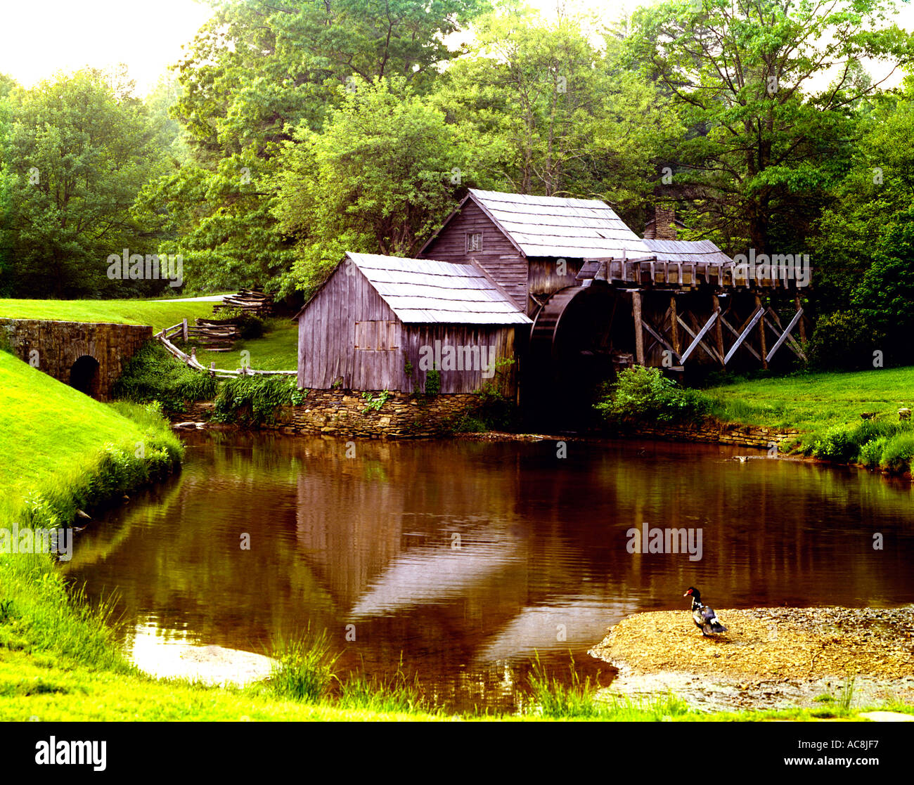 Historic Mabry Mill in Virginia along the Blue Ridge Parkway Stock ...