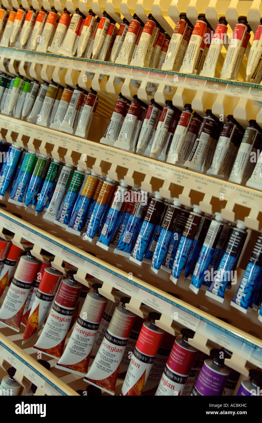 Paint tubes art paint Stock Photo - Alamy