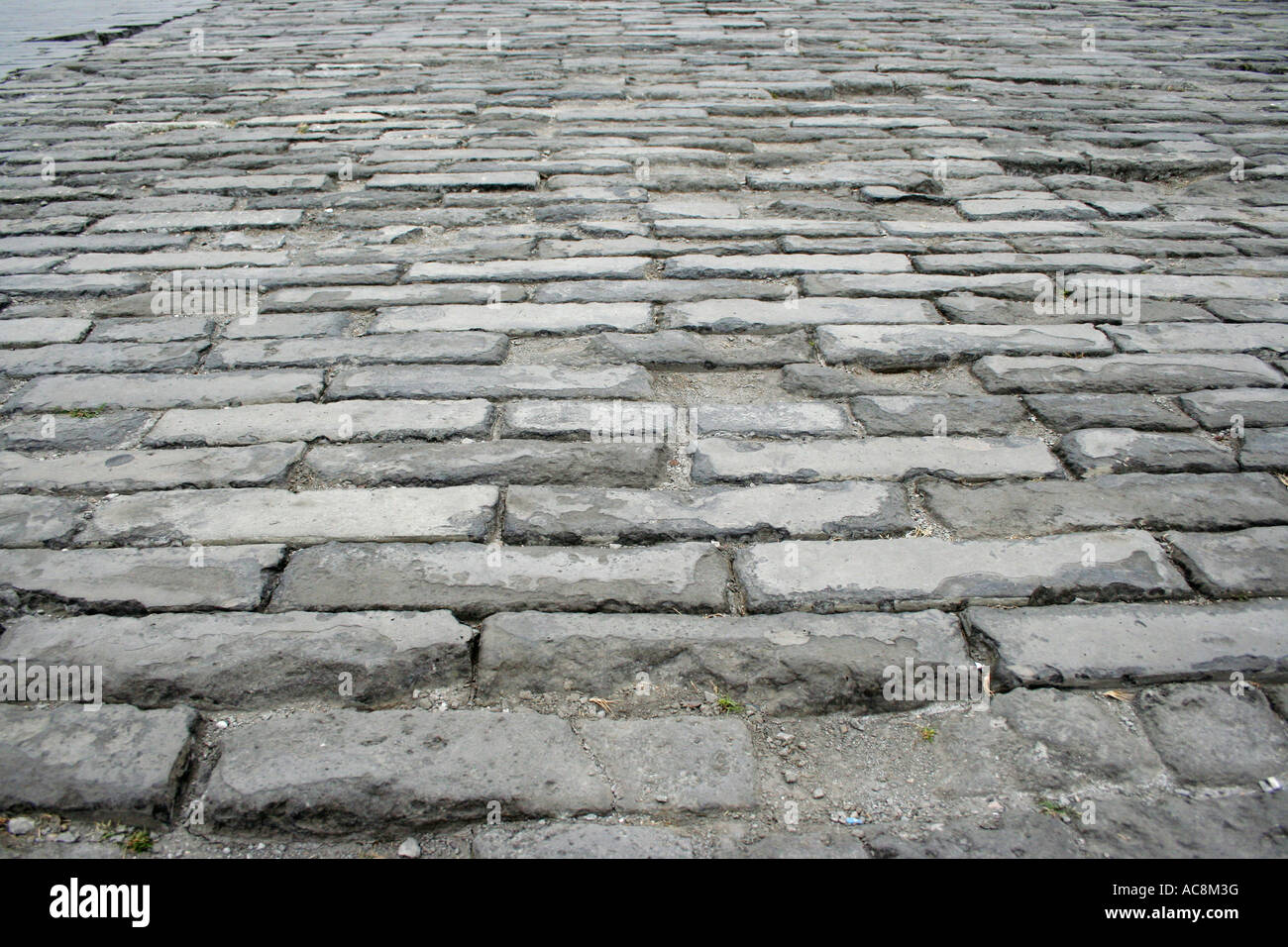 Worn out ancient pavement made of bricks inside Forbidden City in ...