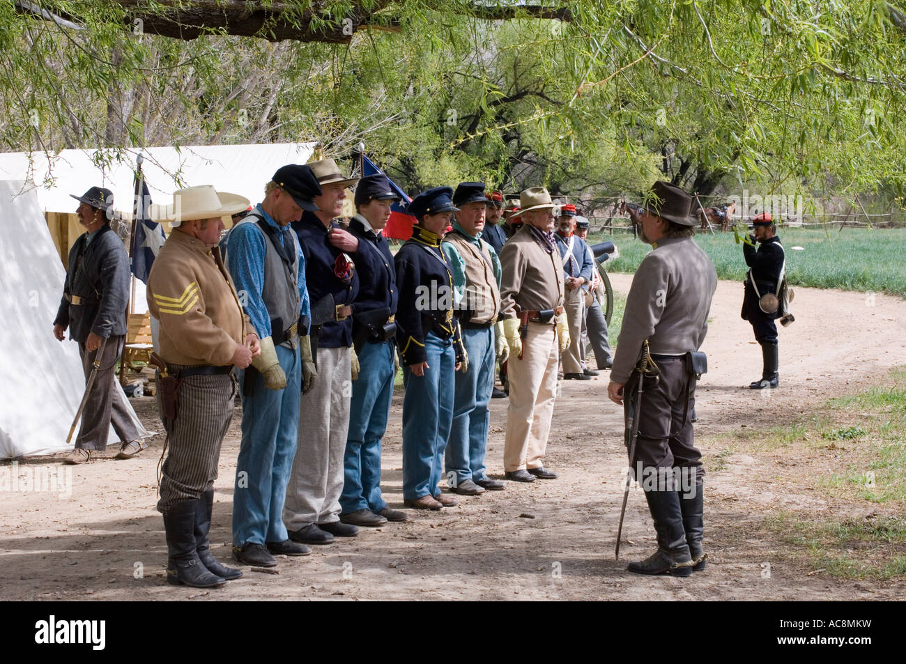 Civil War reenactment battles of Glorieta Pass and Apache Canyon in New ...