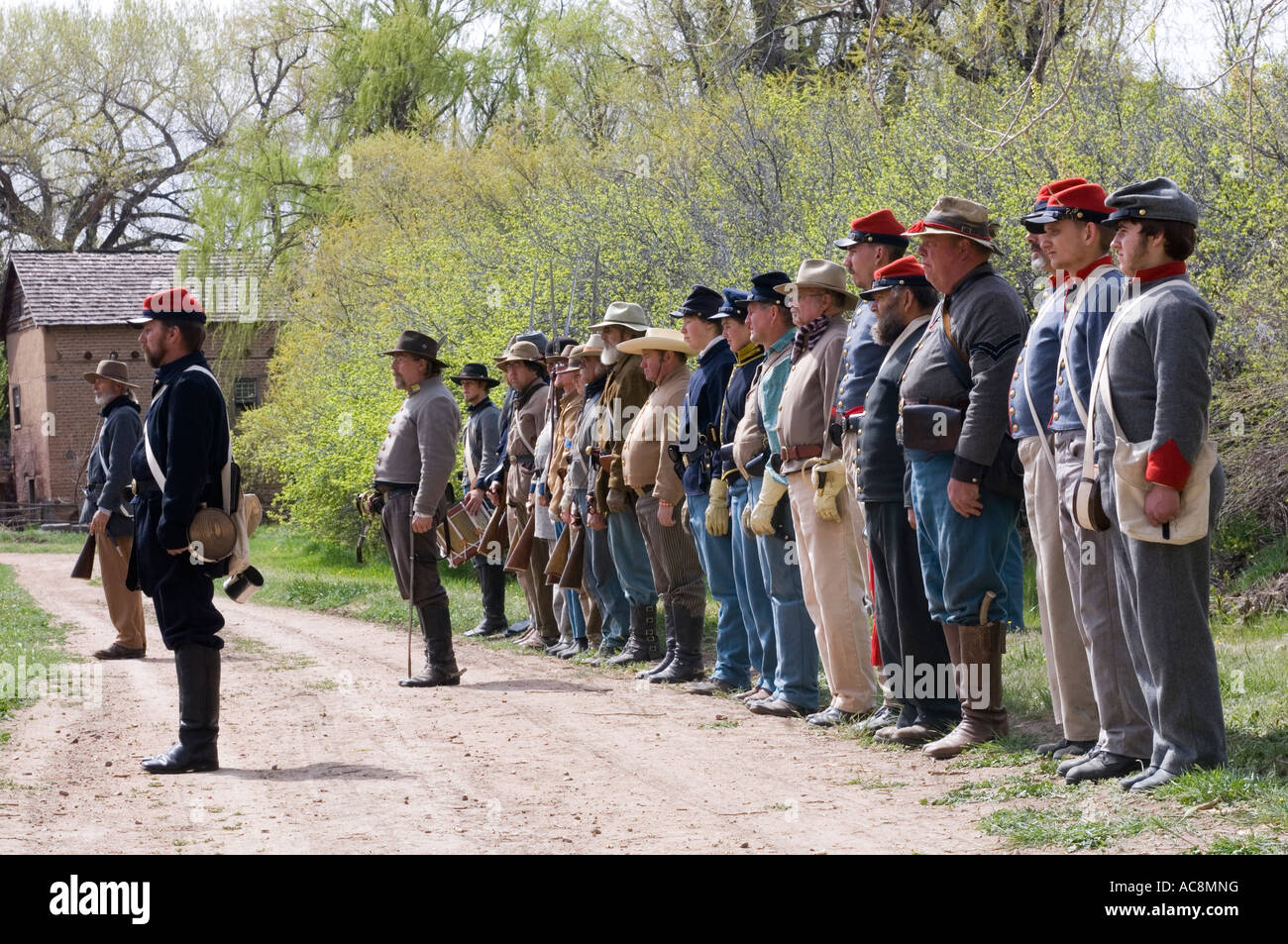 Civil War reenactment battles of Glorieta Pass and Apache Canyon in New ...
