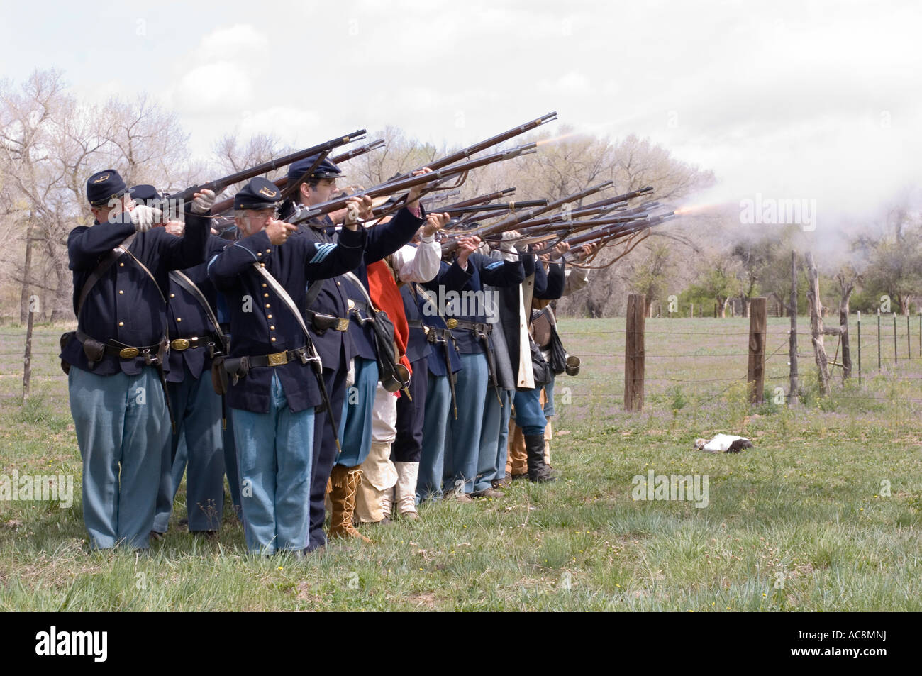Civil War reenactment battles of Glorieta Pass and Apache Canyon in New ...