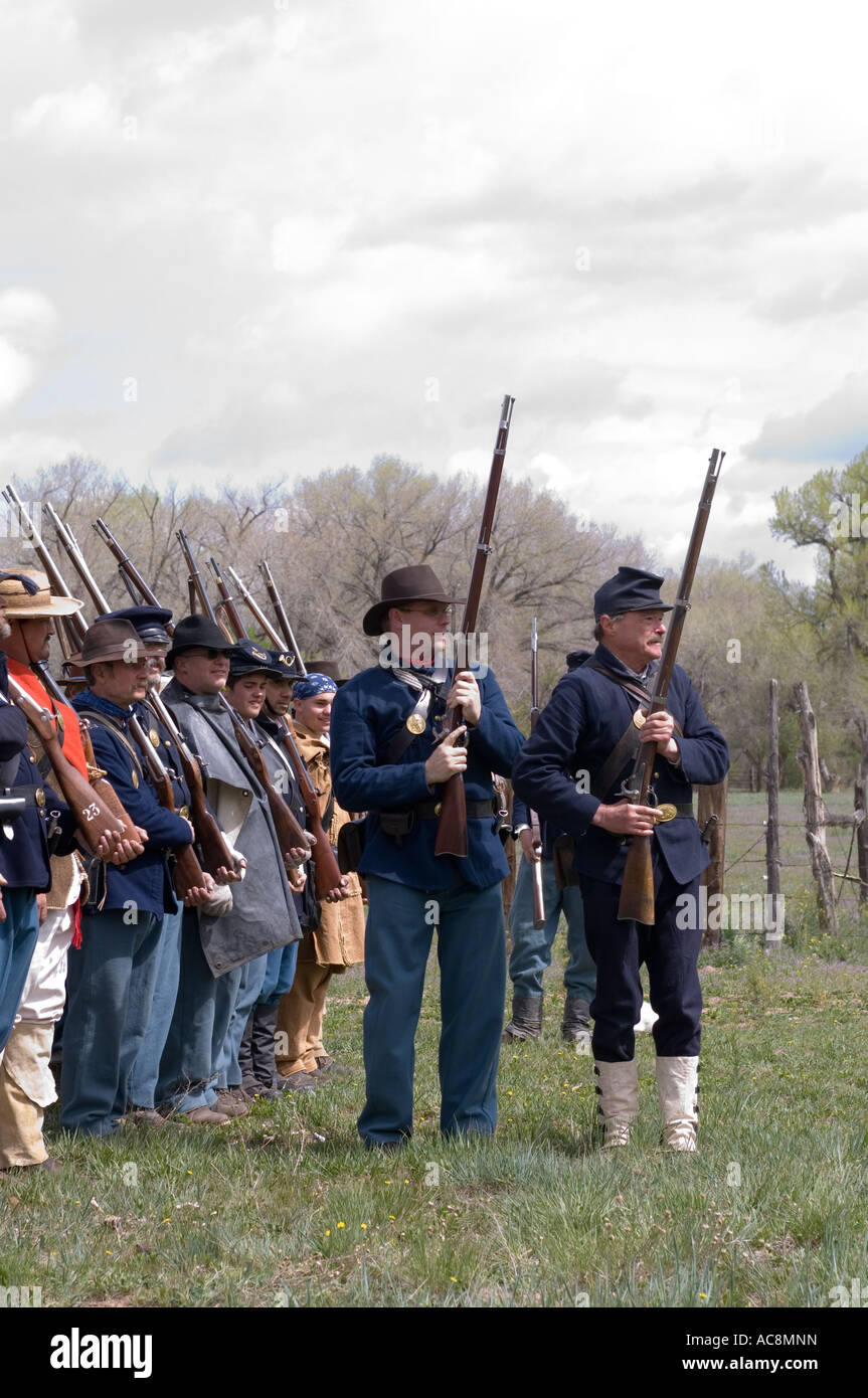 Civil War reenactment battles of Glorieta Pass and Apache Canyon in New ...