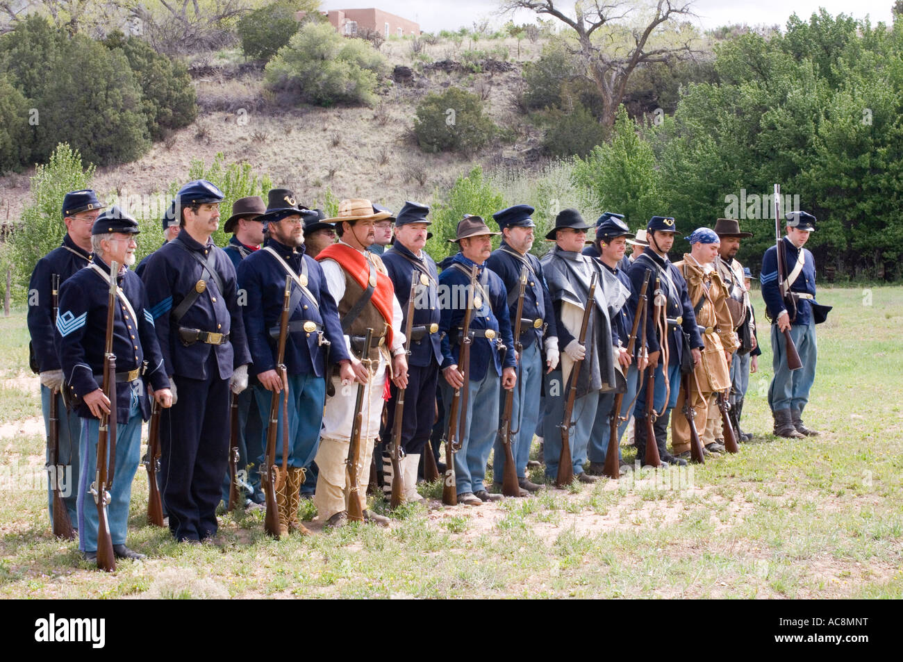 Civil War reenactment battles of Glorieta Pass and Apache Canyon in New ...