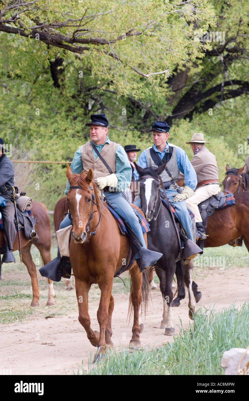Civil War reenactment battles of Glorieta Pass and Apache Canyon in New ...