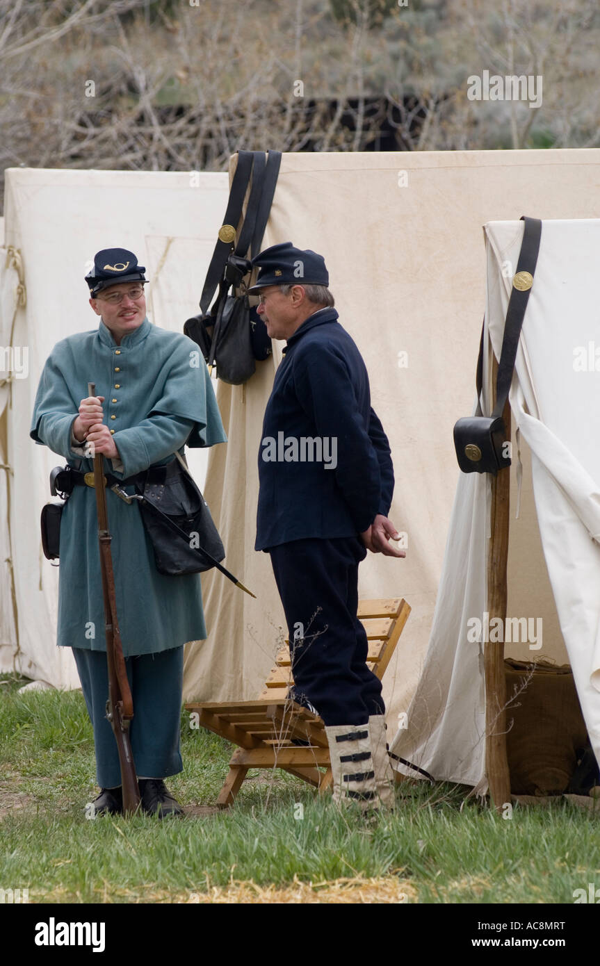 Civil War reenactment battles of Glorieta Pass and Apache Canyon in New ...