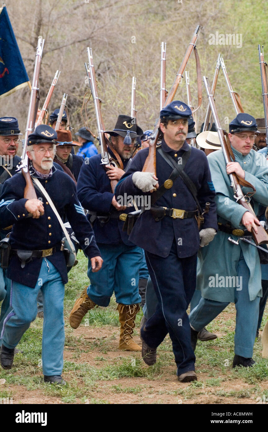 Civil War reenactment battles of Glorieta Pass and Apache Canyon in New ...