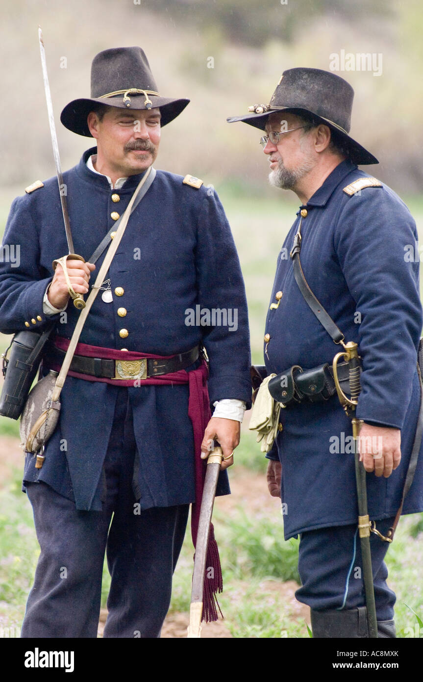 Civil War reenactment battles of Glorieta Pass and Apache Canyon in New ...