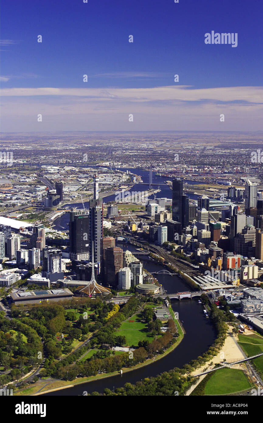 Federation square melbourne aerial hi-res stock photography and images ...